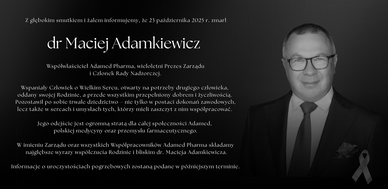 Nie żyje współwłaściciel Adamed Pharma Maciej Adamkiewicz - XYZ